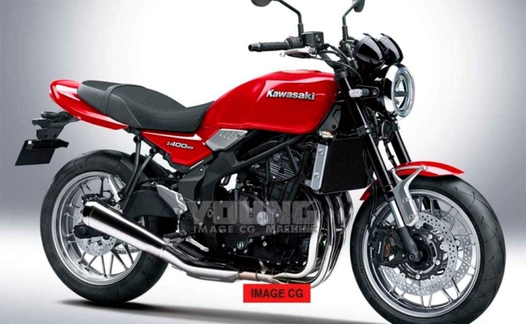 Así sería la Kawasaki de 4 cilindros y 400cc, ¿se viene la neo-retro?