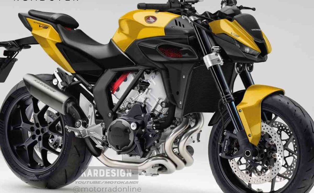 Así sería la radical moto naked V3 que Honda lanzaría en 2026